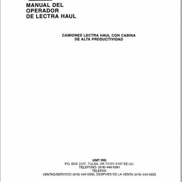 CAT Bucyrus Lectra Haul Operator Manual BI007412 ES