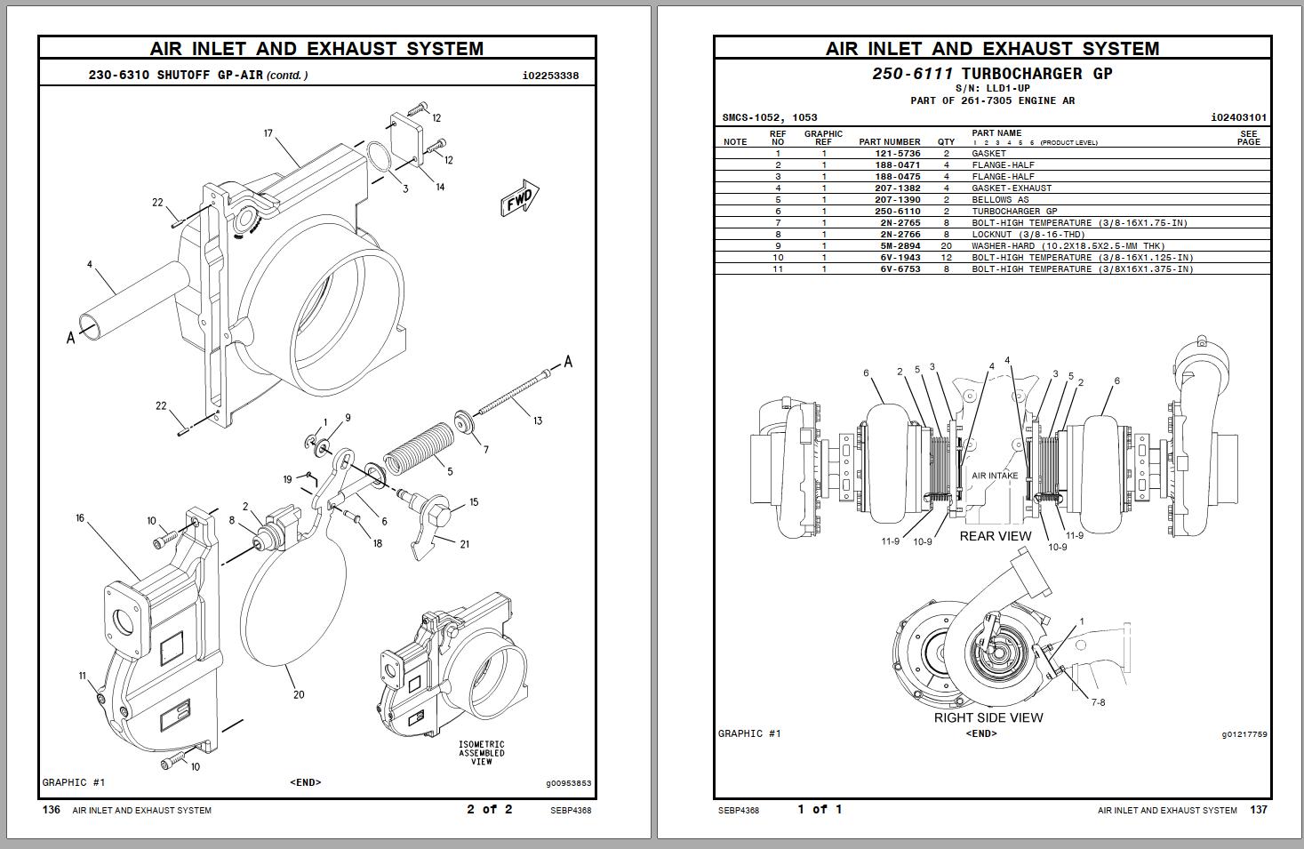 CAT Generator Set 3512C Parts Manual SEBP4368 2005