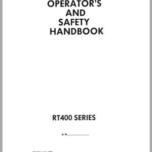 Grove Crane RT500 Schematics, Operation Manual