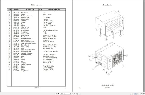 Ingersoll Rand Compressor Modules VHP40RMH Part Manual, Operation and ...