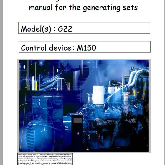 Ingersoll Rand Generator G30 Operation and Maintenance Manual 2012