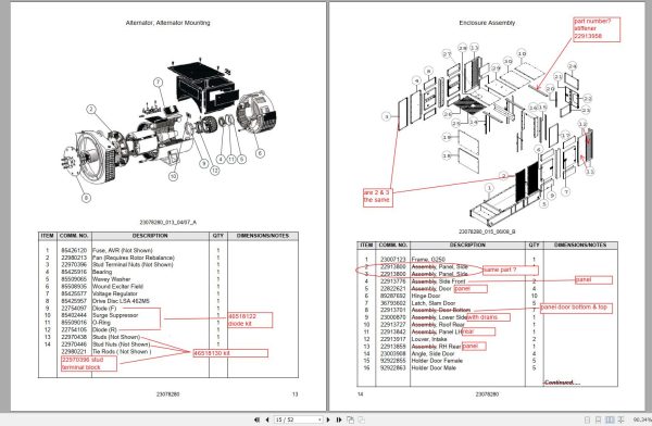 Ingersoll Rand Generator G250 Parts Manual 2013