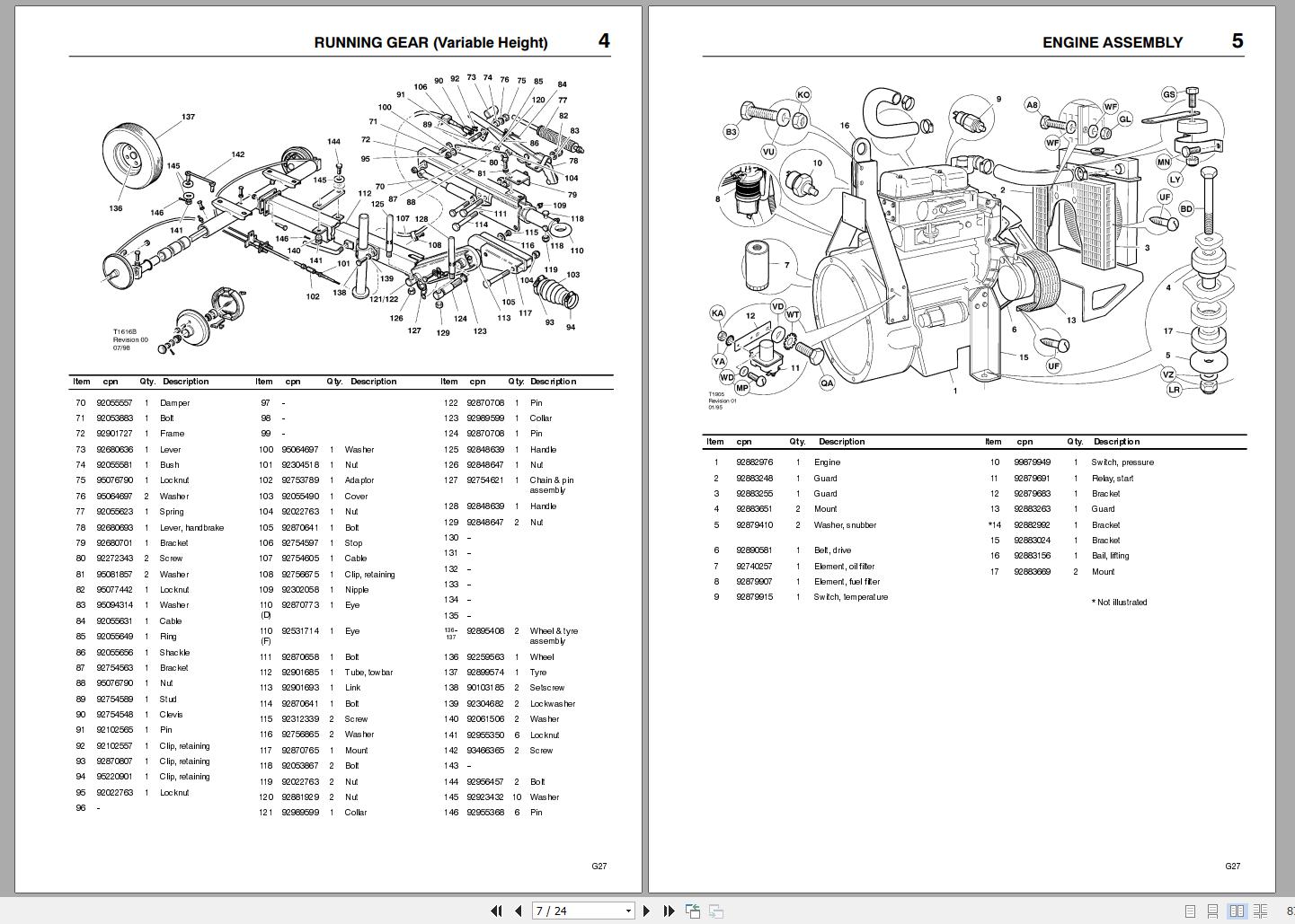 Ingersoll Rand Generator G27 Parts Manual 2013