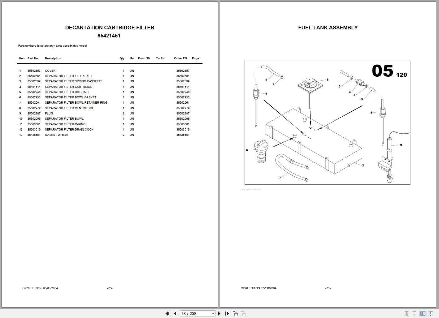 Ingersoll Rand Generator G270 Parts Manual 2013
