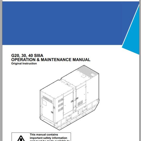 Ingersoll Rand Generator G30 Operation and Maintenance Manual 2012