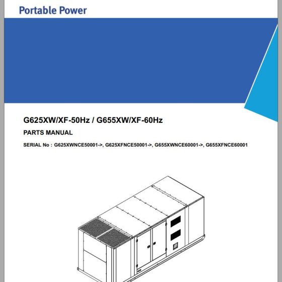 Ingersoll Rand Generator G625 Parts Manual 2017