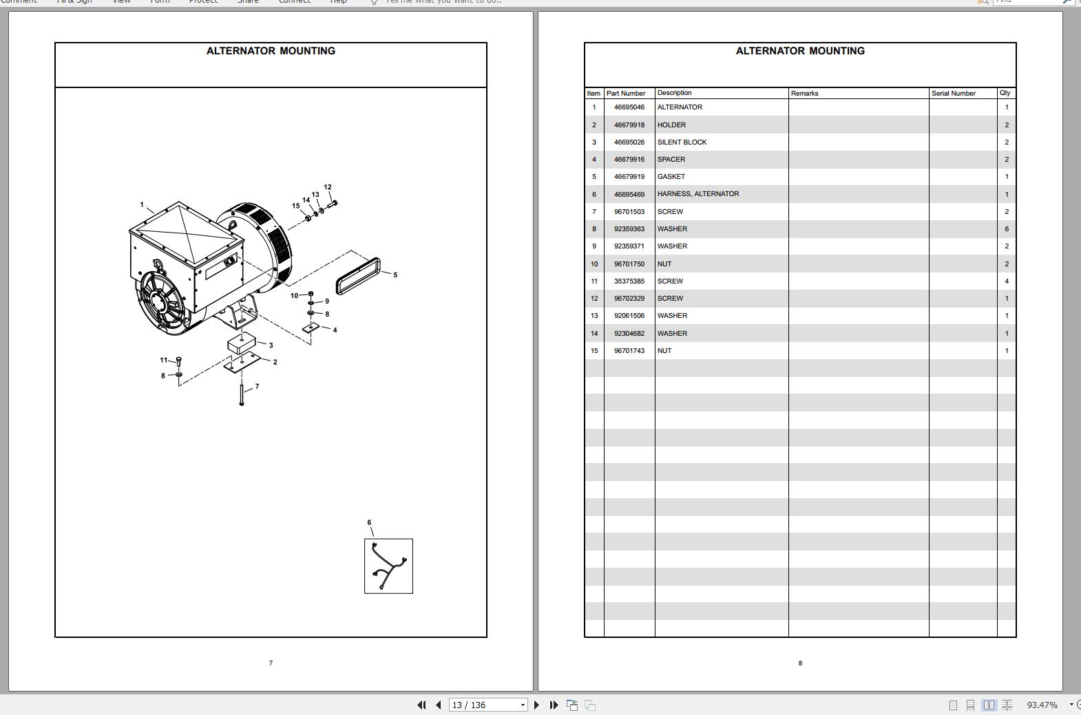 Ingersoll Rand Generator G690 Parts Manual 2017