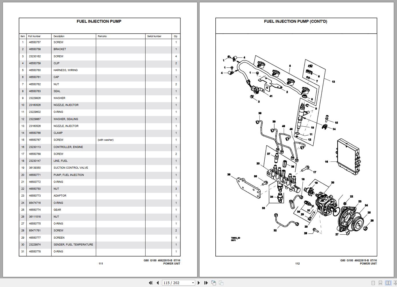 Ingersoll Rand Generator G80 Parts Manual 2017