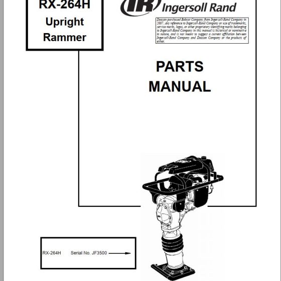 Ingersoll Rand Light Compaction RX-344H Parts Manual 2013