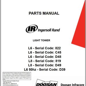 Ingersoll Rand Light Tower L6K Parts Manual 2013
