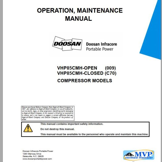Ingersoll Rand Onboard Power VHP40RMH Operation & Maintenance Manual 2012