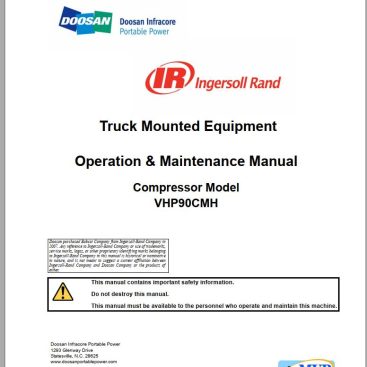 Ingersoll Rand Onboard Power VHP85CMH Operation & Maintenance Manual 2012