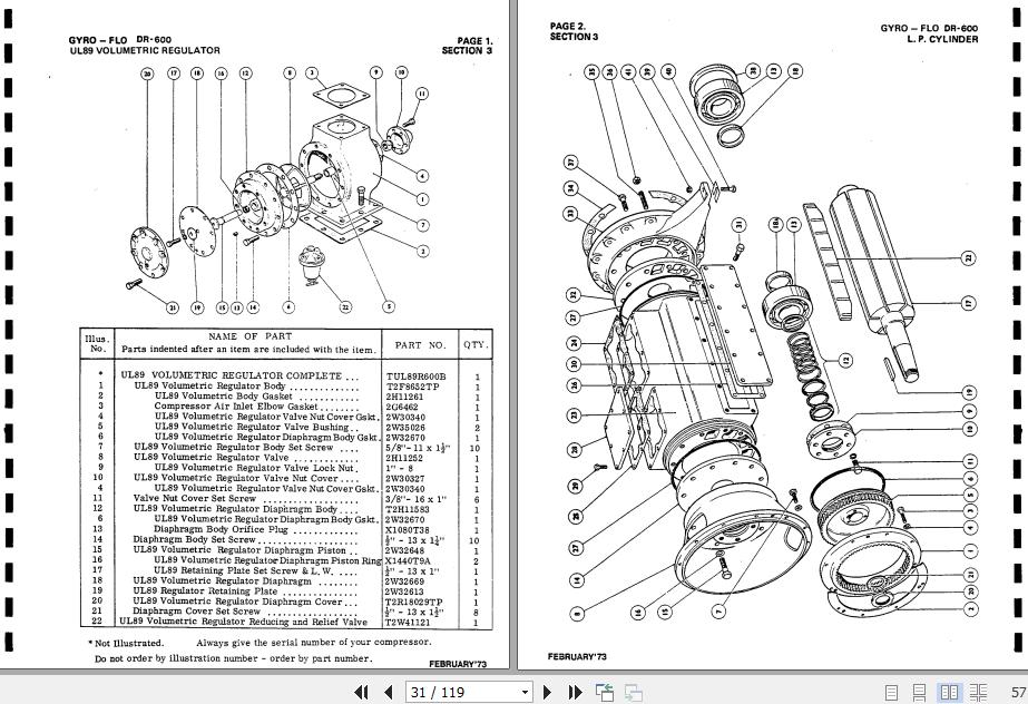 Ingersoll Rand Portable Compressor DR600 Gyro-Flo Instructions and ...