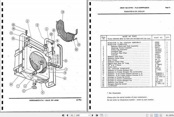 Ingersoll Rand Portable Compressor DRAP150 Gyro-Flo Instructions and ...