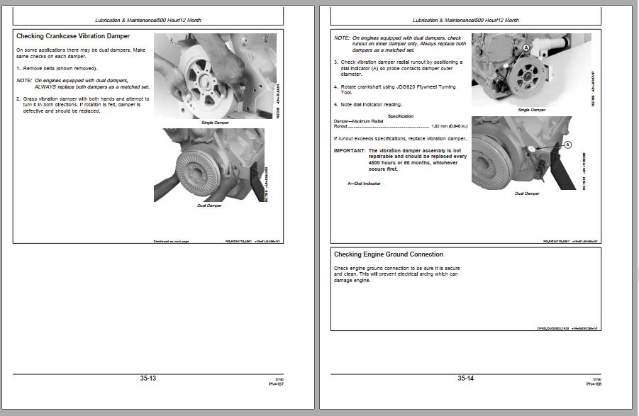 John Deere Diesel Engines PowerTech 8.1L 6081 OEM Operator Manual