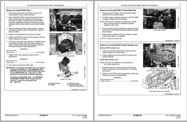 John Deere Diesel Engines PowerTech 9.0L OEM Base Engine Repair ...