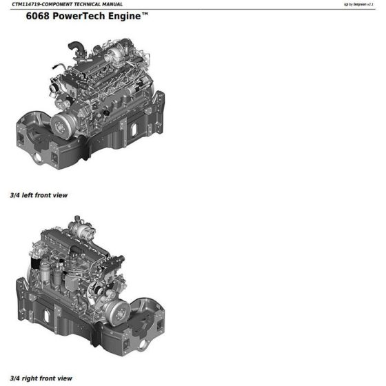 John Deere PowerTech 6068 Diesel Engine Technical Manual CTM104719
