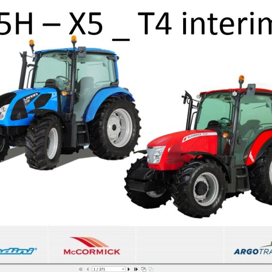 McCormick Tractor X6 RP6A RP6B Workshop Manual DE EN