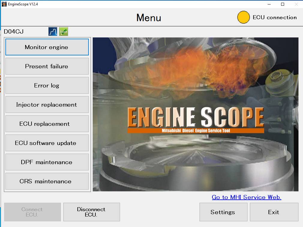 Mitsubishi Service Tool Program Diesel Engine EngineScope V12.4.2 How ...