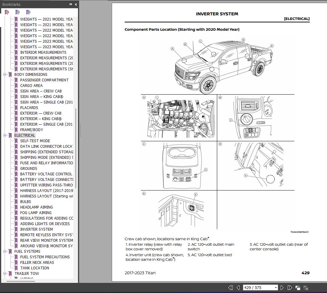 Nissan 2017-2023 Titan Pick-Up Truck Body Builder's Guide