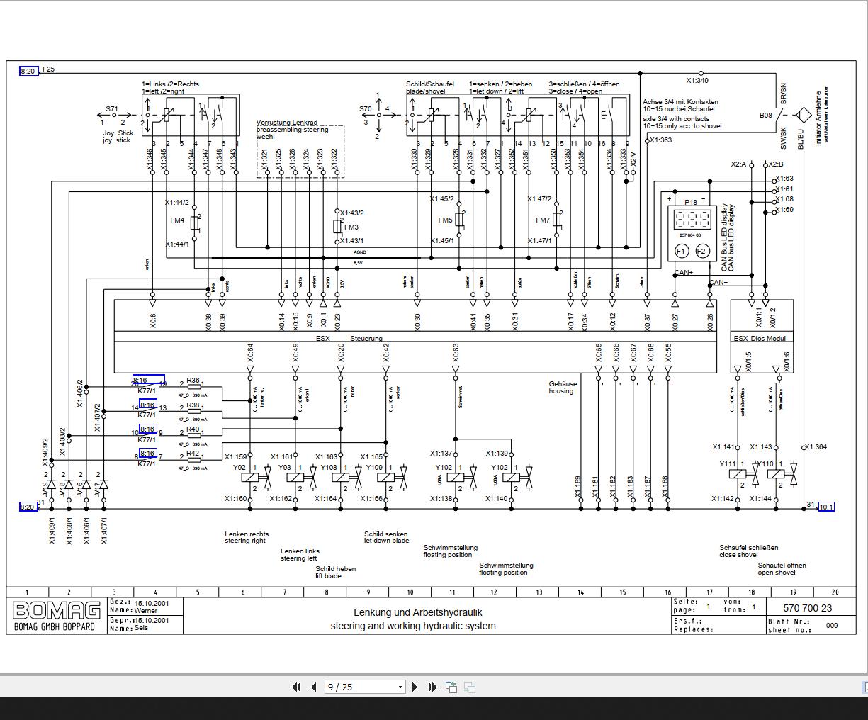 Bomag BC 972, BC 571-771 RB_RS EPA II Drawing-No.57070023 Circuit ...