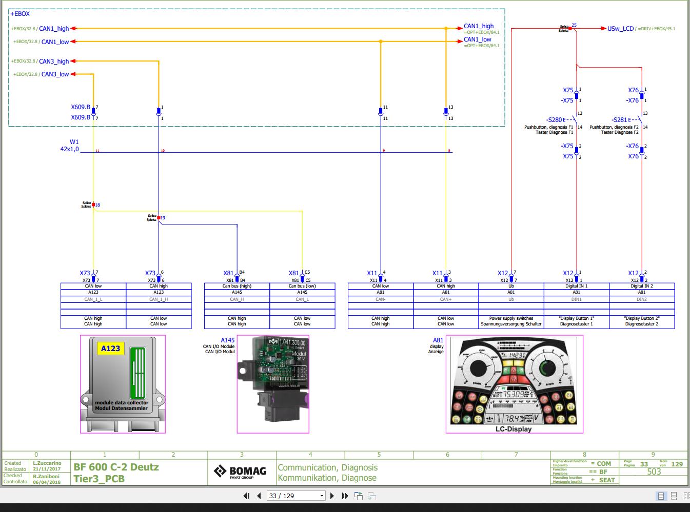Bomag BF 600 C-2 Deutz Tier3_PCB Function.503 Wiring Diagram 2018 EN DE