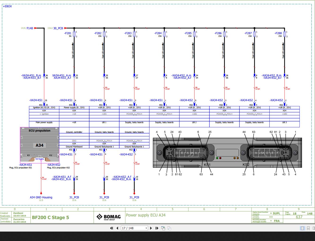 Bomag BF200C Wiring Diagram Stage 5 Function.637 2019