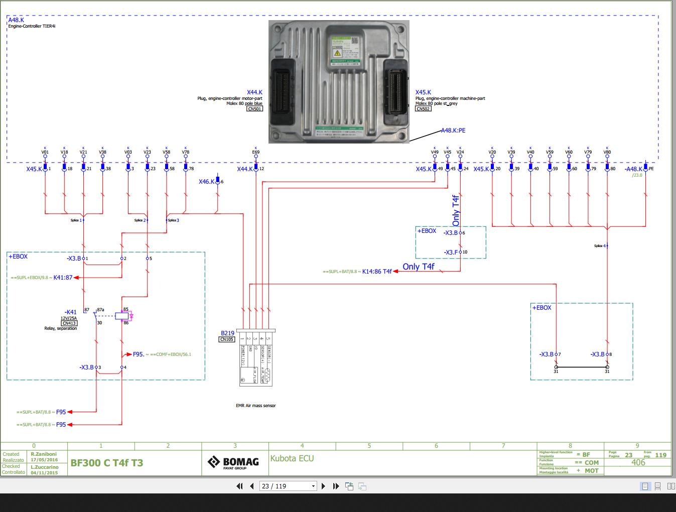 Bomag BF300C Wiring Diagram T4f T3 Function.383 2016 EN IT