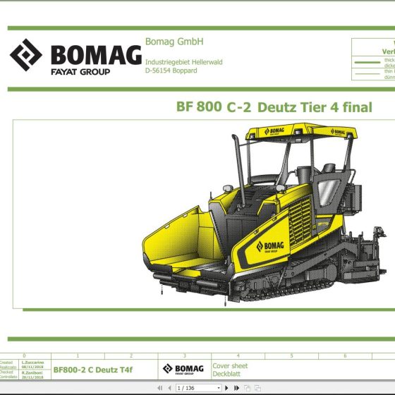 Bomag BF800-2C Wiring Diagram T4f Deutz TCD 6.1 Function.316 2016 EN IT
