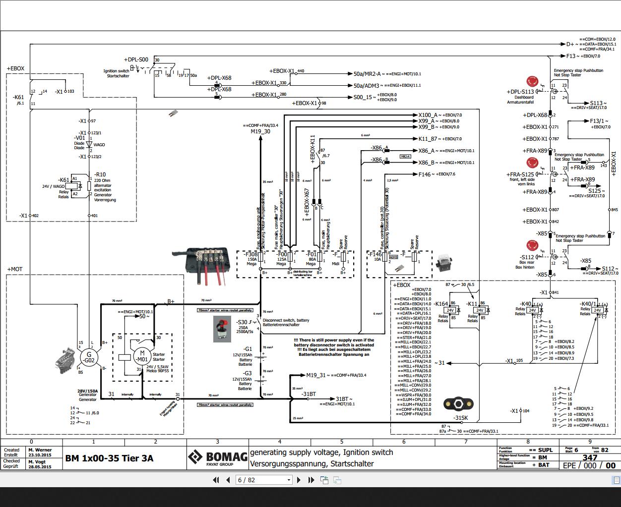 Bomag BM1x00-35 Wiring Diagram Tier 3A Function.347 2015 EN DE