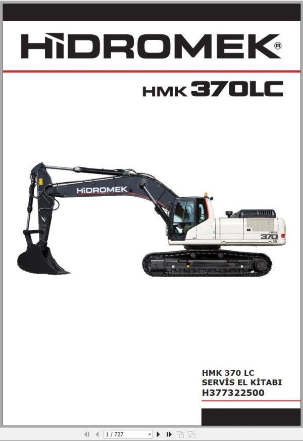 Hidromek Excavator HMK 370LC-3 Service Manual TR