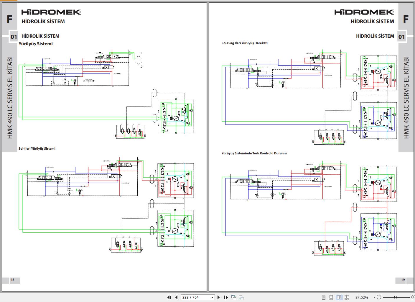 Hidromek Excavator HMK 490LC-3 Service Manual TR