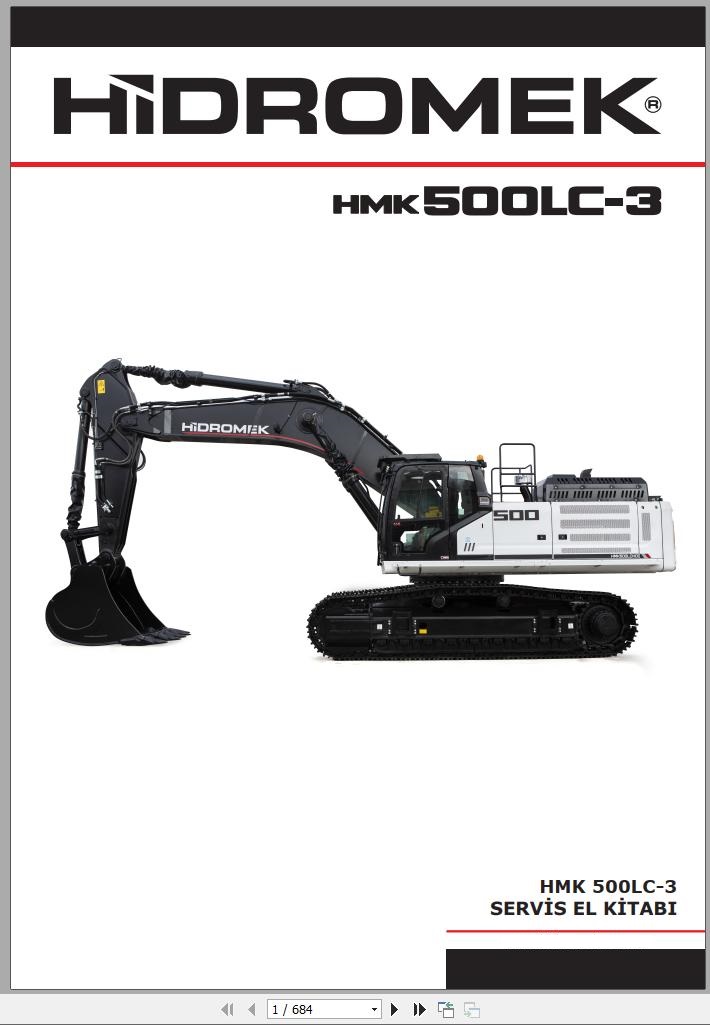 Hidromek Excavator HMK 500LC-3 Service Manual TR