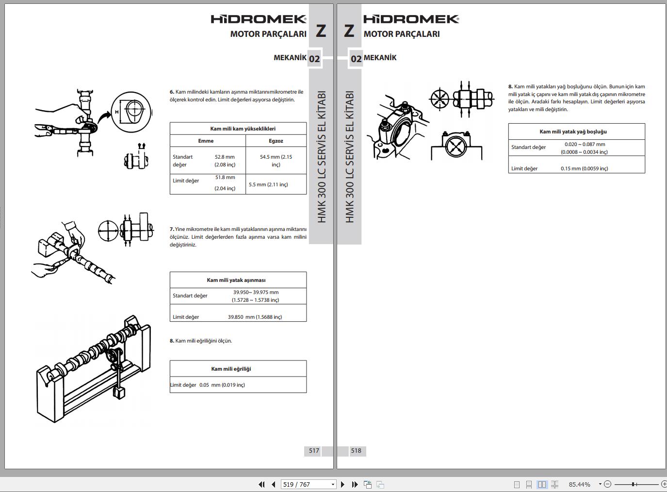 Hidromek Isuzu Diesel Engine 6HK1 HMK 300LC Service Manual TR