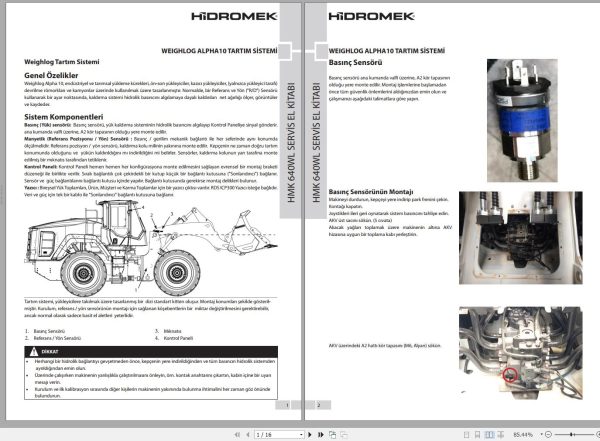 Hidromek Wheel Loader HMK 640WL and MTU OM470.907 Engine Service Manual TR