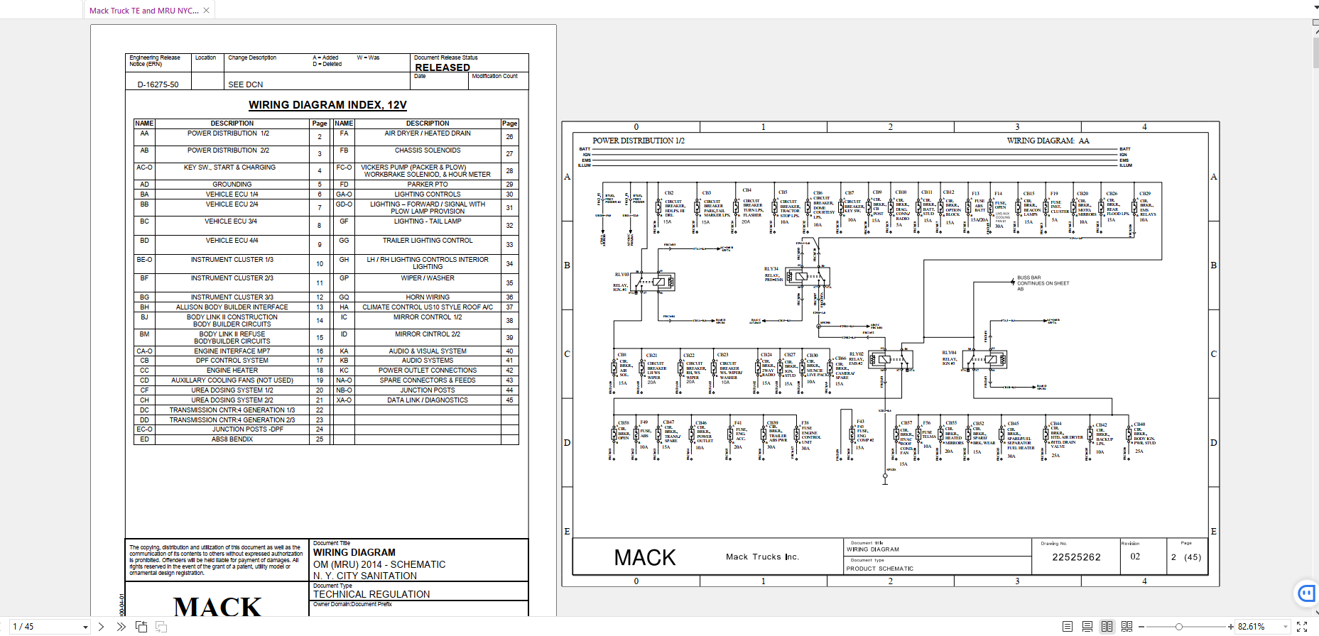 Mack Truck Service Manuals Operators Manual and Wiring Diagrams ...