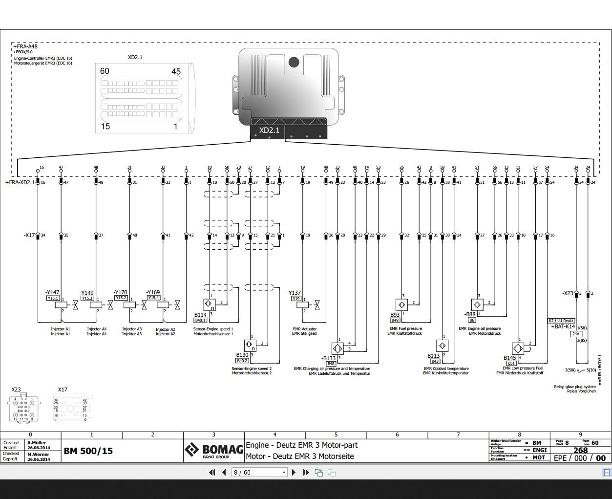 Bomag BM500-15 Schematic Function 268 2014 EN DE