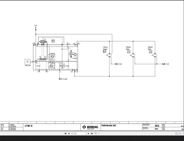 Bomag BW100_120 AD-5, BW100_120 AC-5, Tier 4f Hydraulic Schematic ...