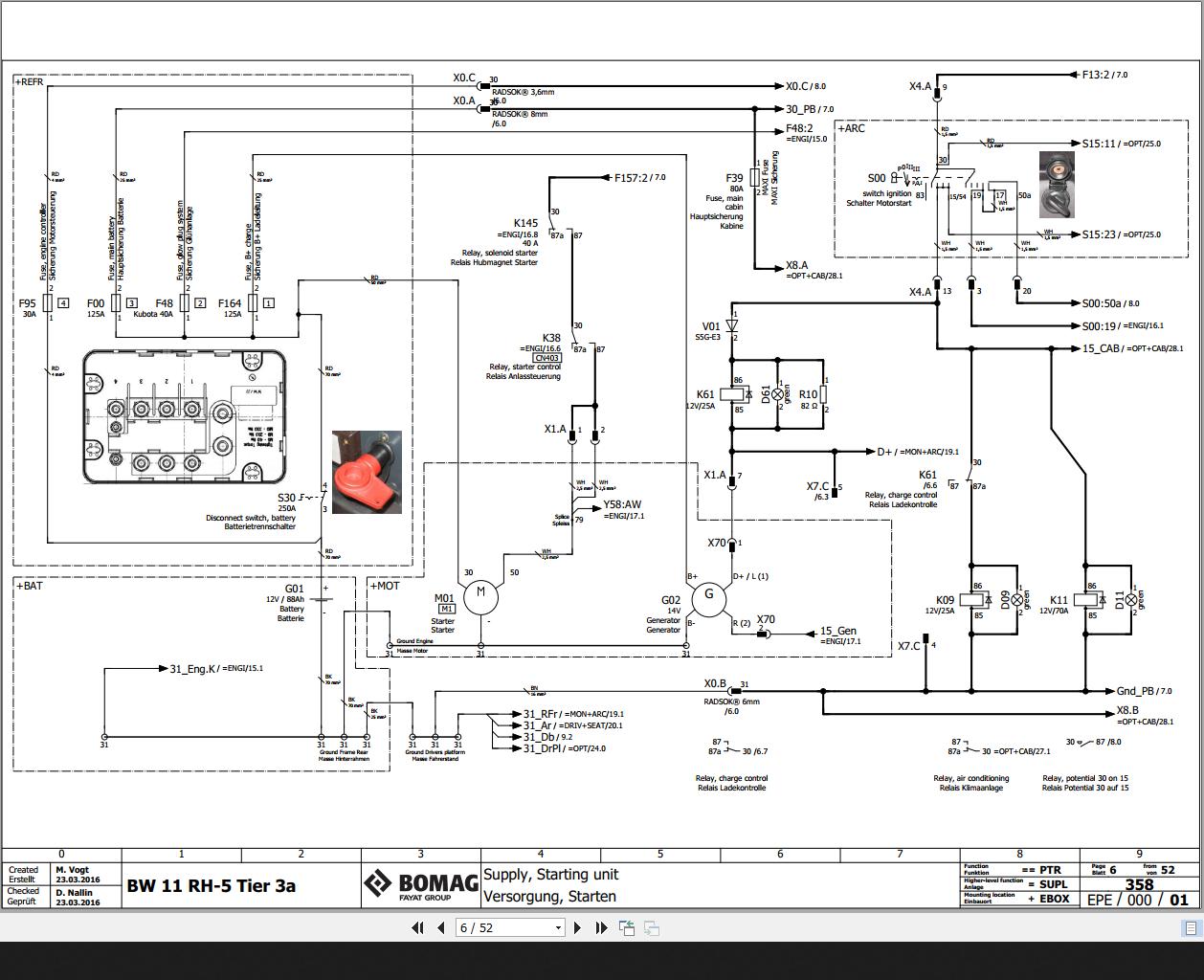 Bomag BW11RH-5 Tier 3a Wiring Diagram Function 358 2016 EN DE