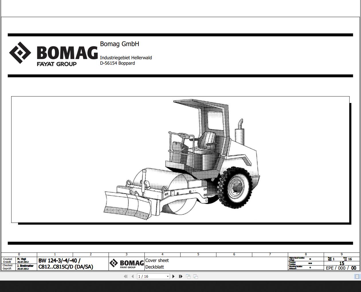 Bomag BW124-3_4_40 C812 - 815C_D(DA,SA) Wiring Diagram Function 15 2012 ...