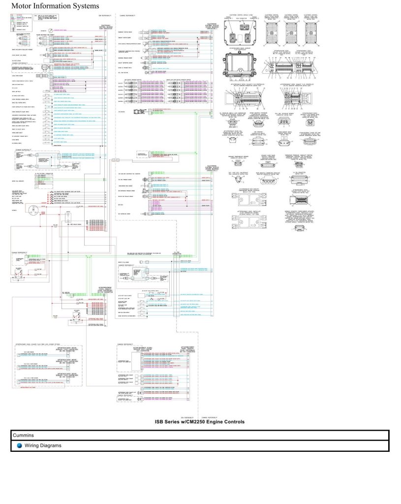 Cummins Truck ISB CM2250 (EPA10) Wiring Diagram Engine Controls