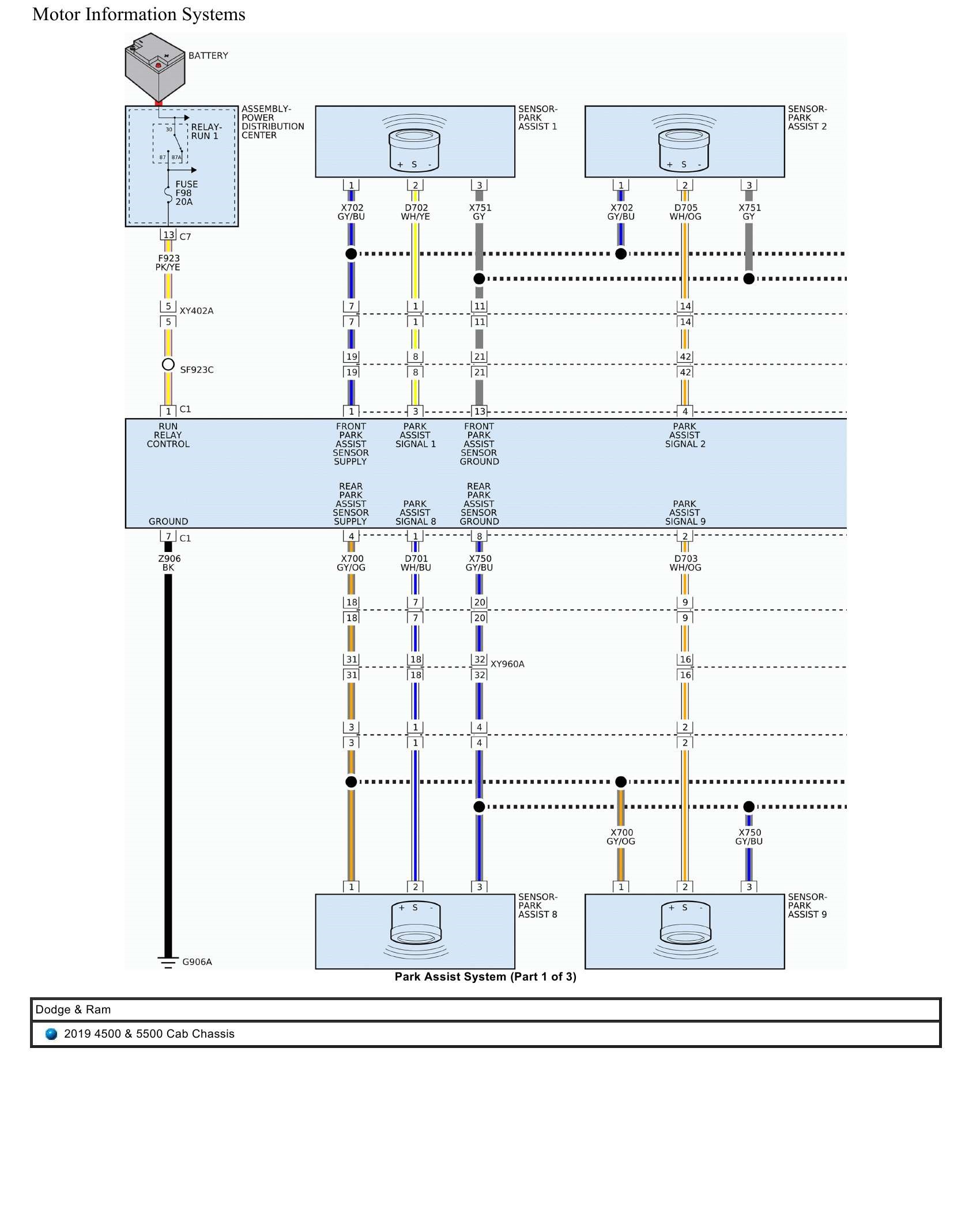 Dodge and Ram Truck 4500 and 5500 Cab Chassis Wiring Diagrams 2019