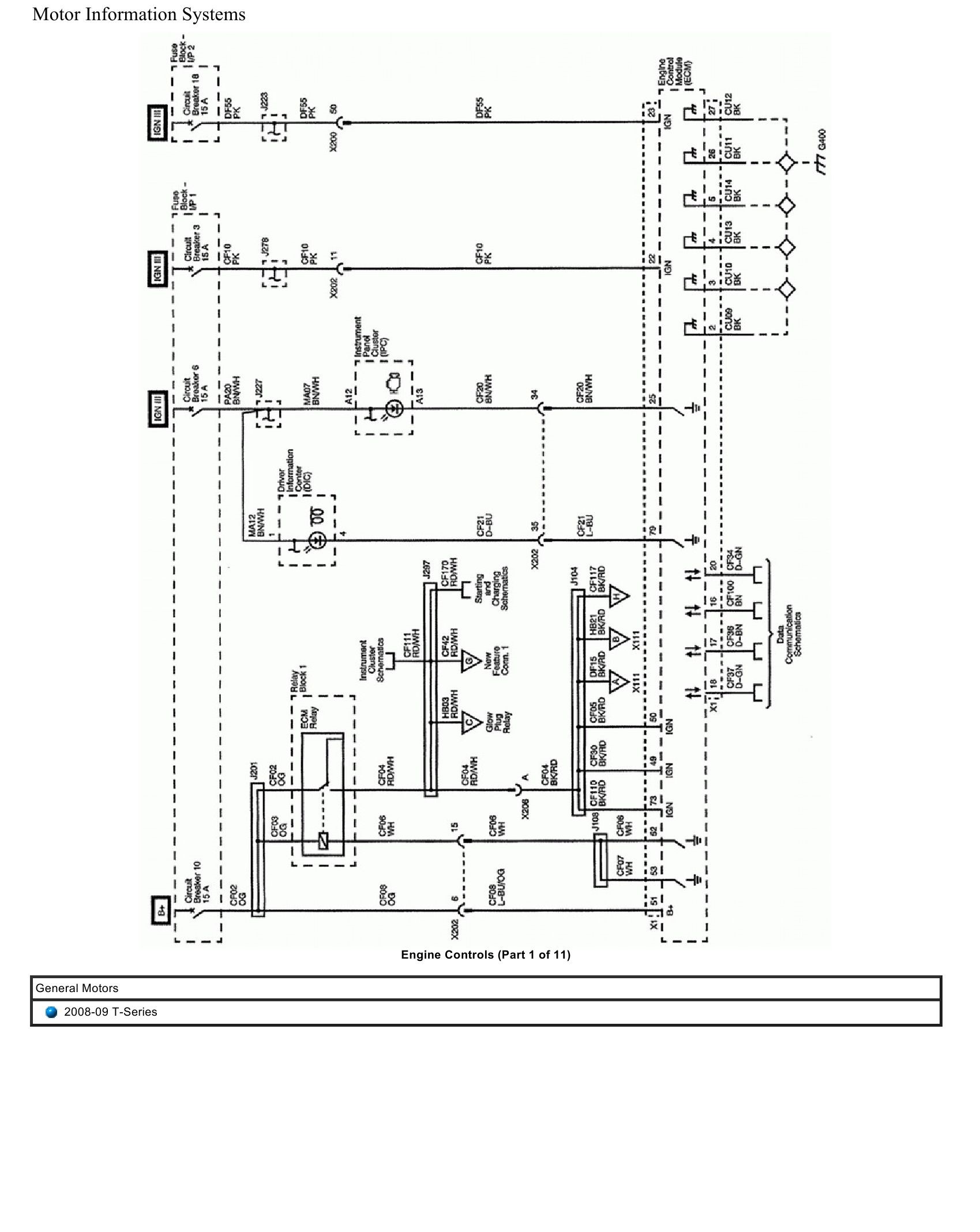 General Motors Truck T-Series Wiring Diagrams 2008 - 2009