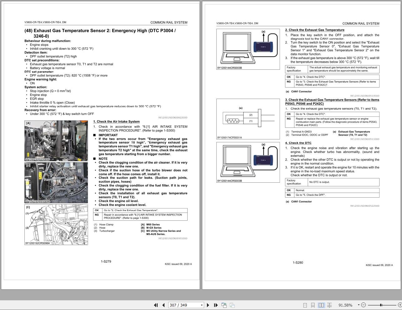 Kubota Common Rail System V3800-CR-TE4 V3800-CR-TIE4 Diagnosis Manual