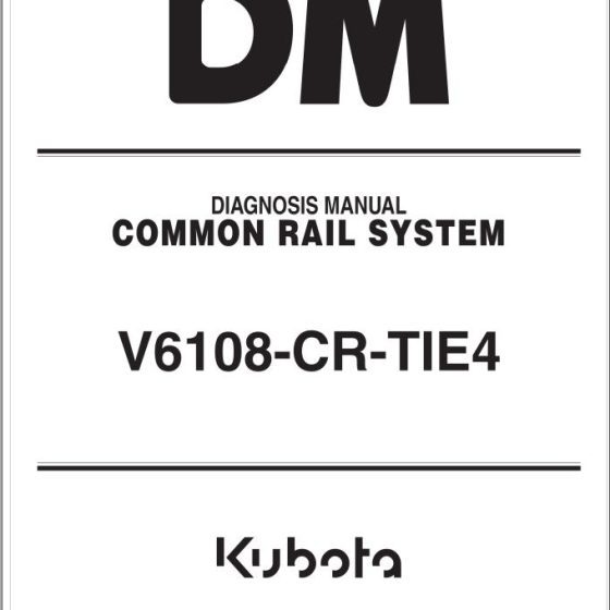 Kubota Common Rail System V3800-CR-TE4 V3800-CR-TIE4 Diagnosis Manual