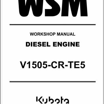 Kubota Diesel Engine V1505-T-E4B Workshop Manual