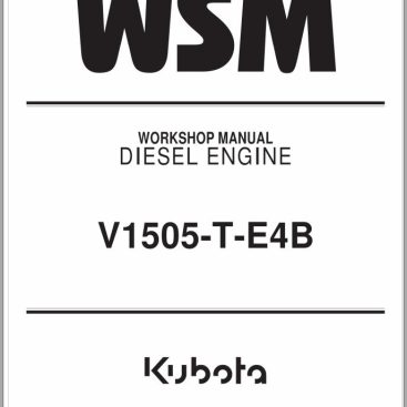 Kubota Diesel Engine V1505-CR-TE5 Workshop Manual
