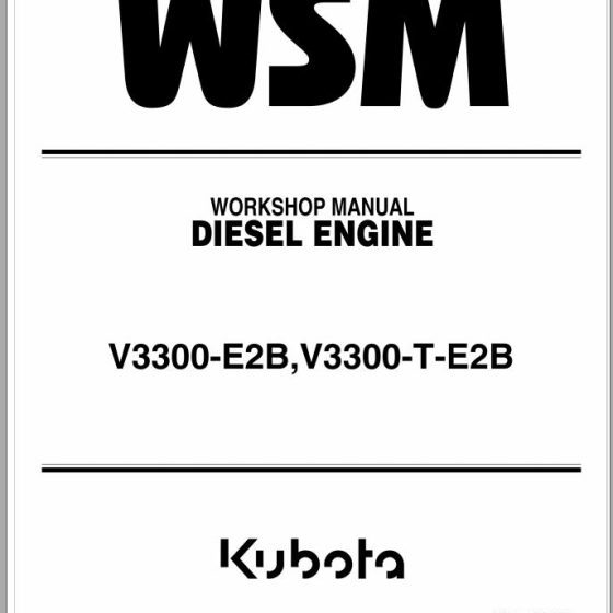Kubota Diesel Engine V3800-CR-TE4 TIE4 TE4C TIE4C Workshop Manual