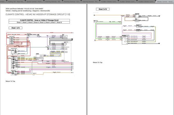 Land Rover Defender 110 2020 L6-3.0L Turbo MHEV Wiring Diagrams