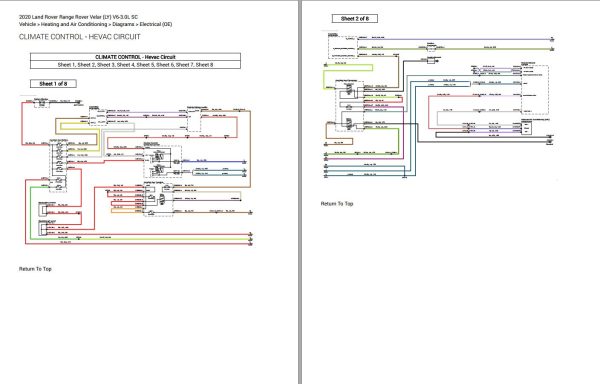 Land Rover Range Rover Velar 2020 V6-3.0L SC Wiring Diagrams
